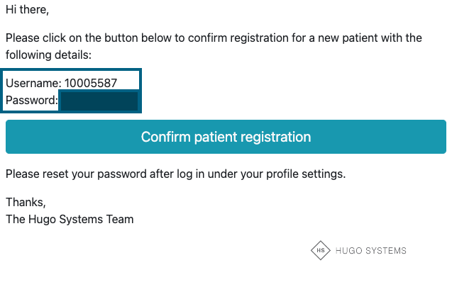 Patient Registration - About Hugo Systems