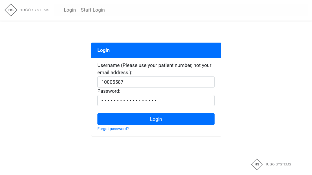 Patient Registration - About Hugo Systems